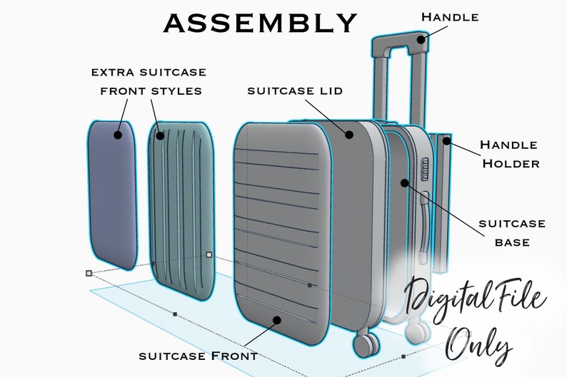 1/12 Scale Miniature Suitcase- Digital STL File - Etsy
