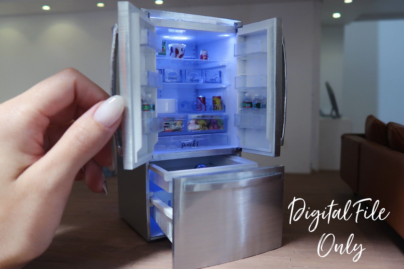 1/12 Scale Miniature Refrigerator Digital STL File Digital Download - Etsy