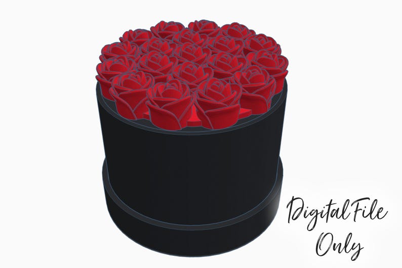 1/12 Scale Miniature Box of Roses - Digital STL File - Etsy