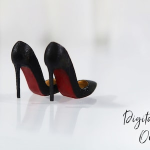 1/12 Scale Miniature High Heel Shoes - Digital STL File - Etsy