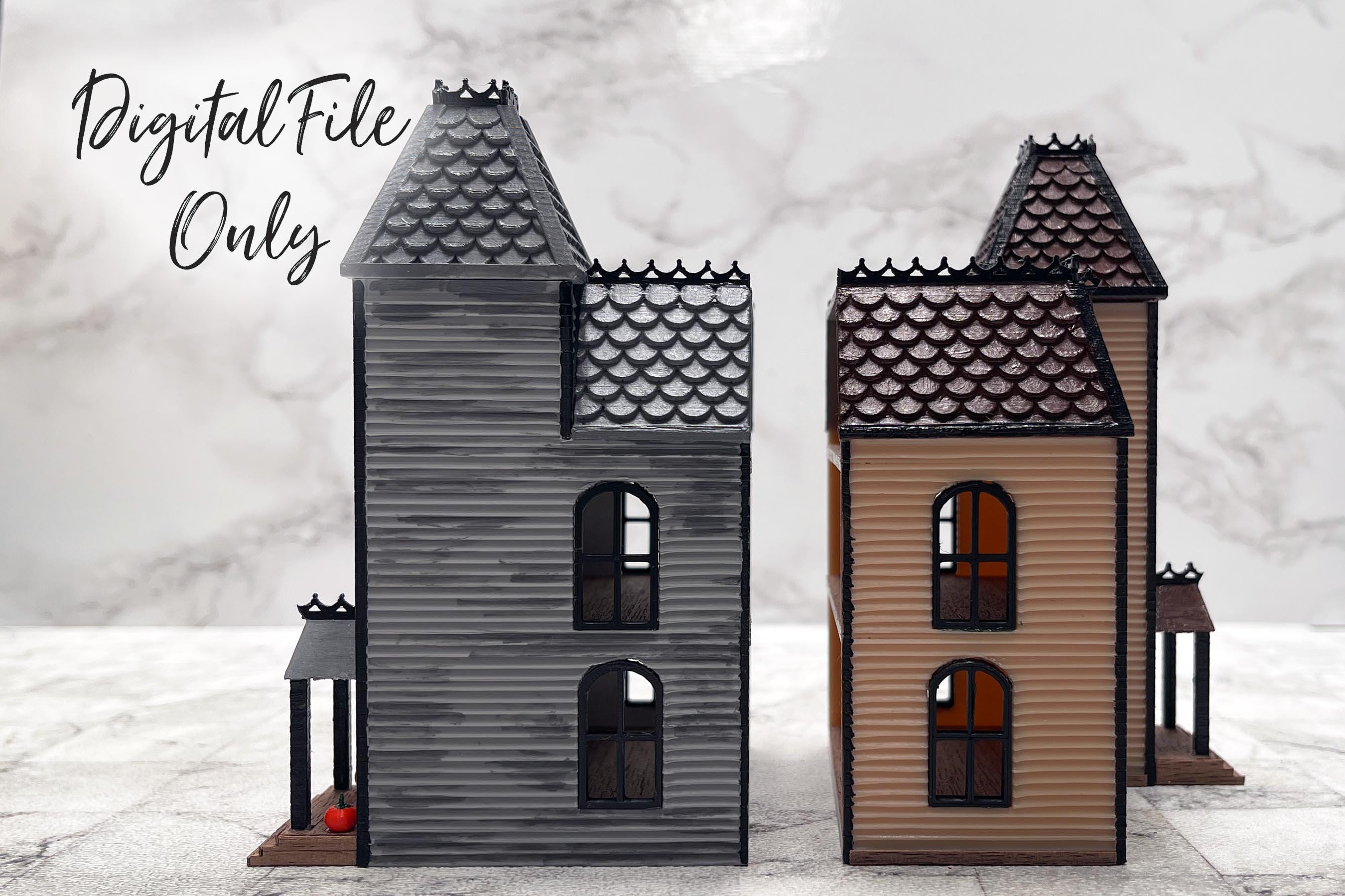 1/144 Scale Miniature Haunted House- Digital STL File - Etsy