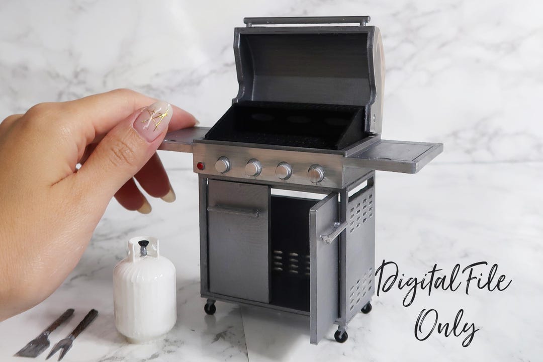1/12 Scale Miniature Outdoor Barbecue Grill - Digital File - Etsy