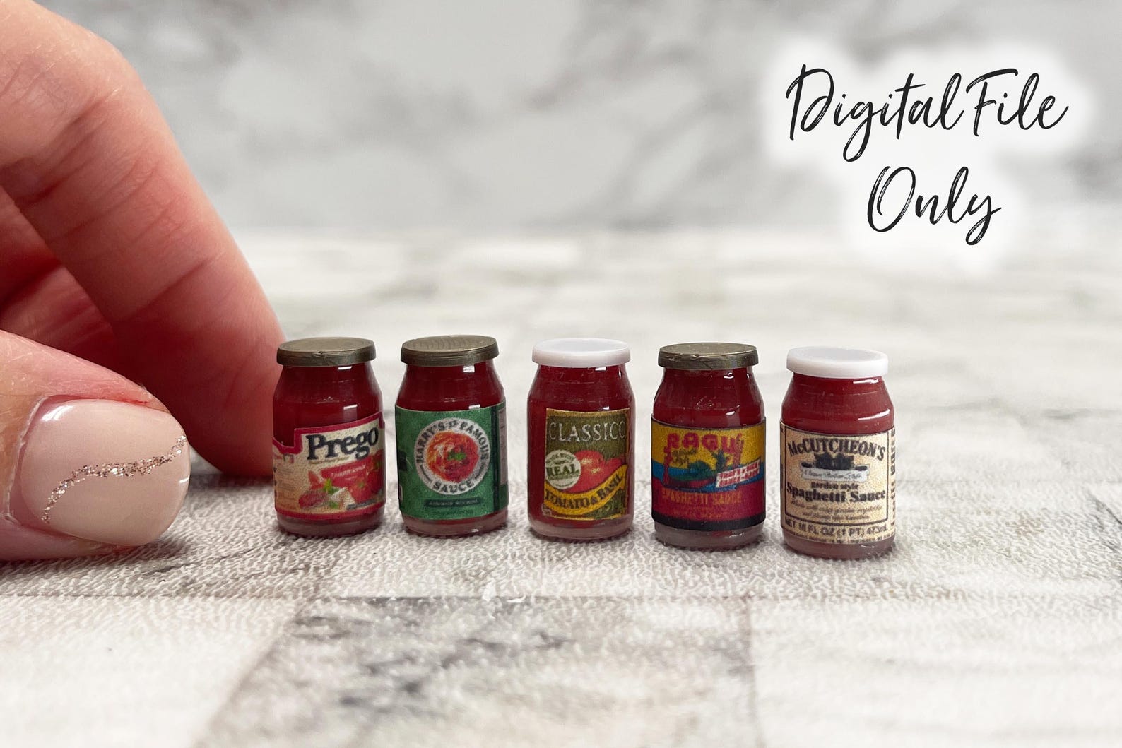1/12 Scale Miniature Pasta Sauce Jar- Digital STL File - Etsy