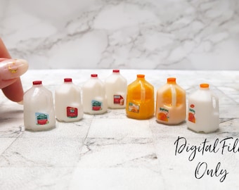 1:12 Scale Gallon Milk Jug Kit* Dollhouse Miniature * 3D Printed ...