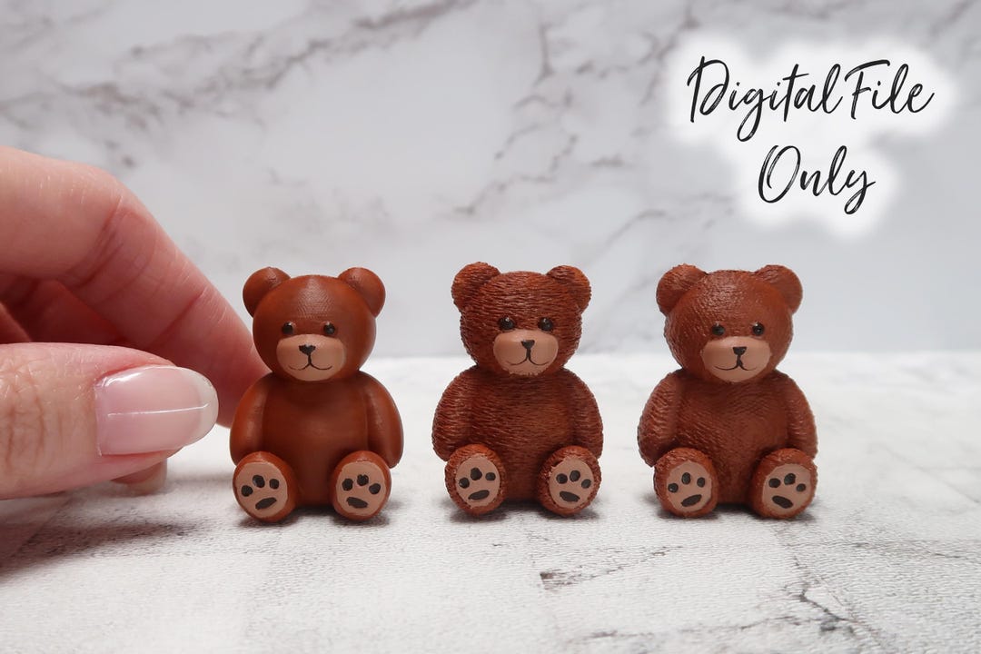 1/12 Scale Miniature Teddy Bear - Digital STL File - Etsy