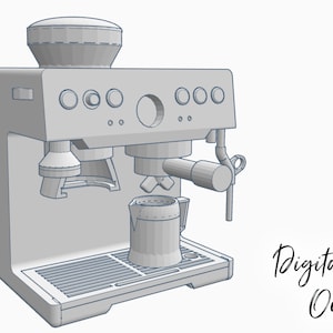 1/12 Scale Miniature Espresso Machine - Digital STL File | Digital ...