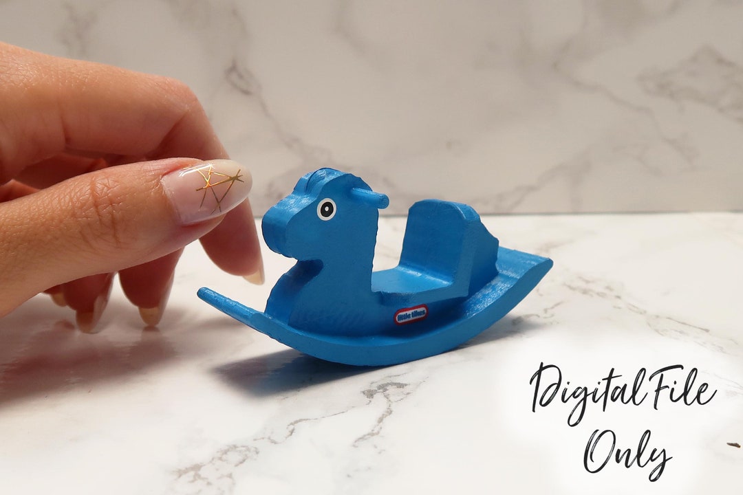 1/12 Scale Miniature Toy Rocking Horse- Digital STL File - Etsy