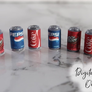 1/12 Scale Miniature Soda Can - Digital STL File - Etsy