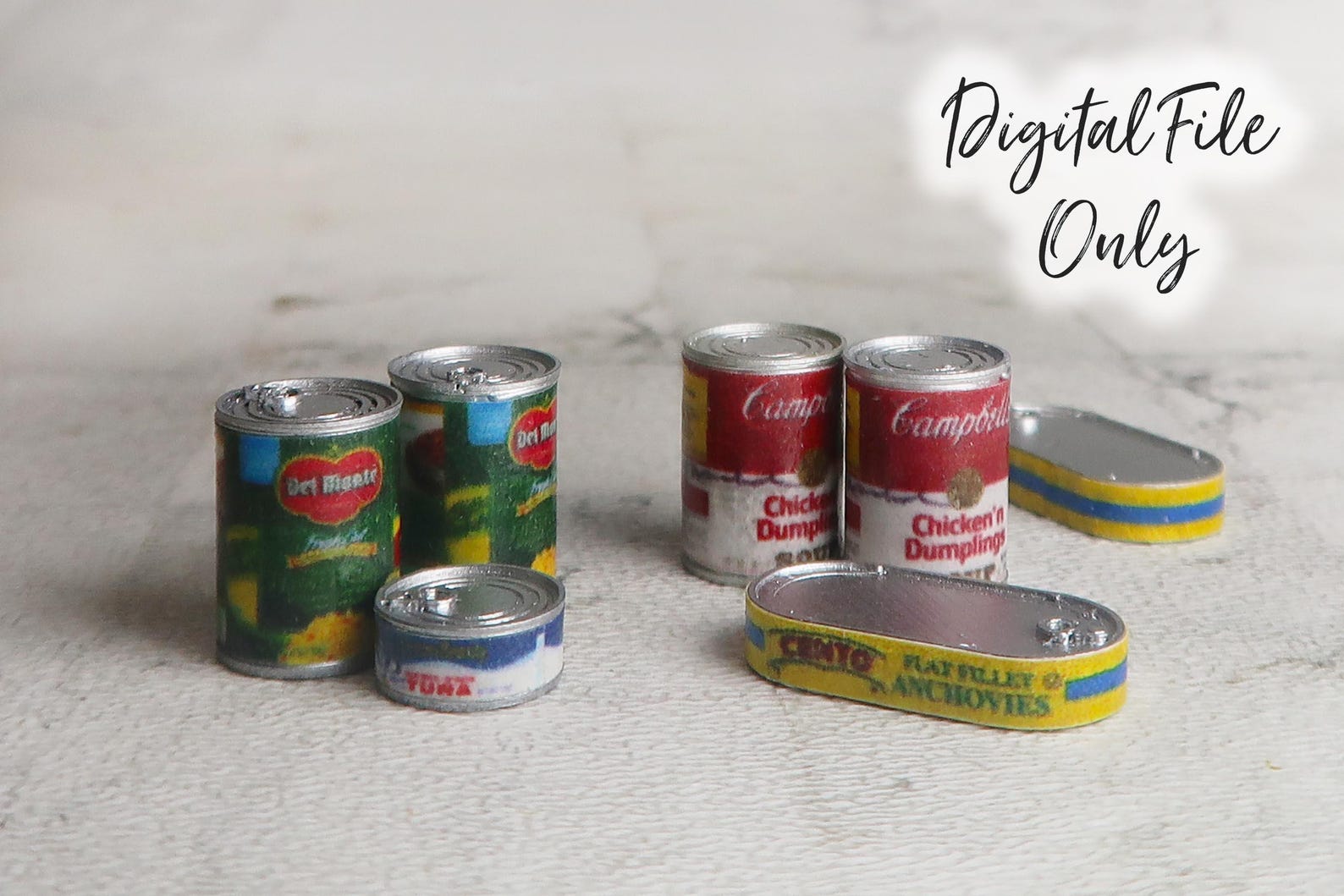 1/12 Scale Miniature Tin Cans - Digital STL File - Etsy