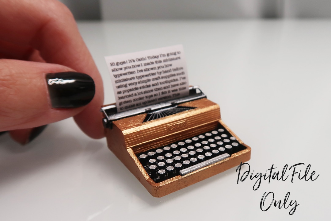 1/12 Scale Miniature Typewriter- Digital STL File - Etsy
