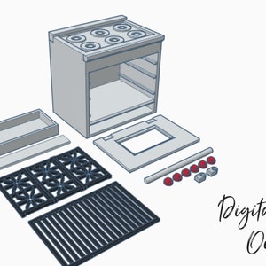 1/12 Scale Miniature Stove - Digital STL File | Digital Download - Etsy