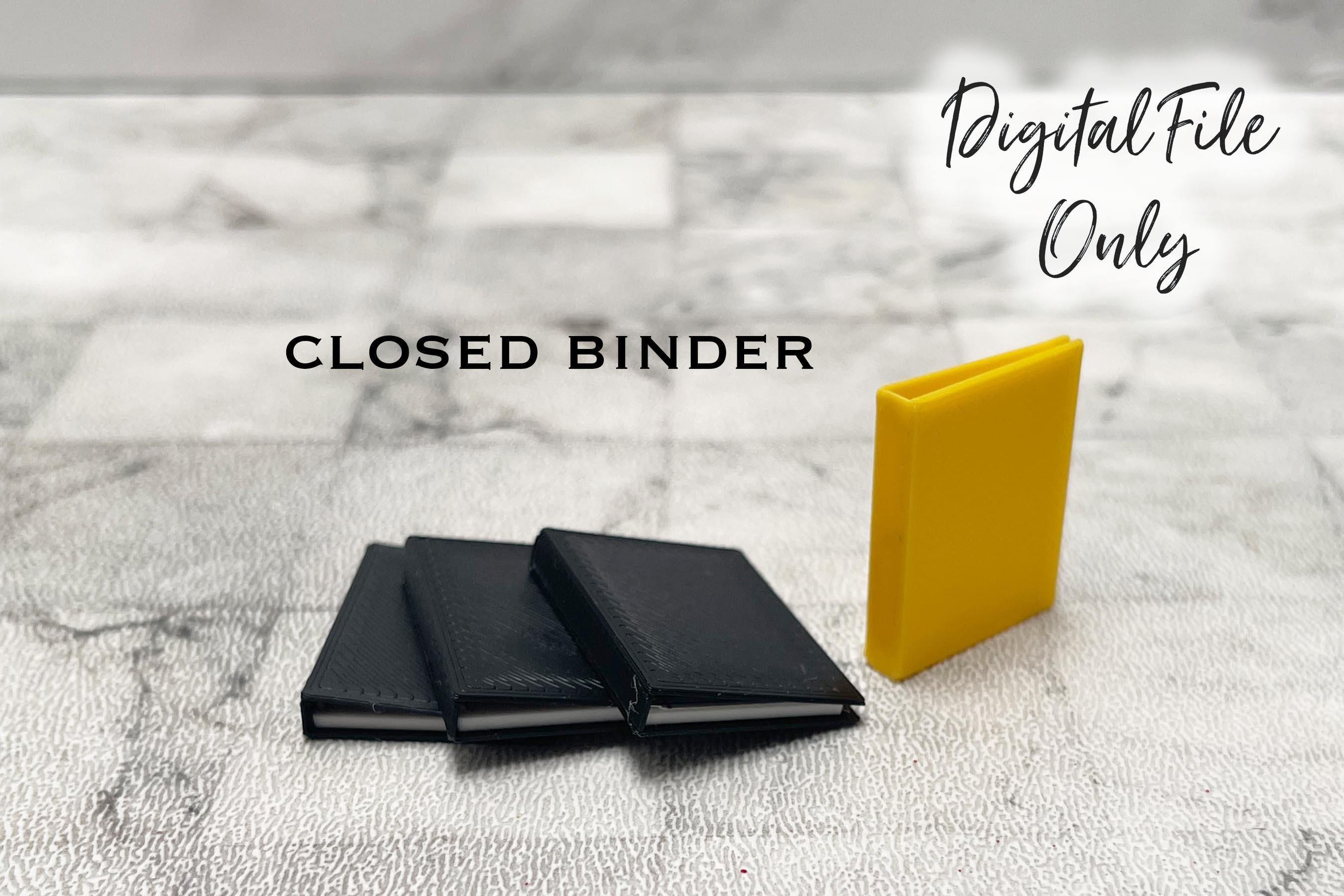 1/12 Scale Miniature Binder and Paper - Digital STL File - Etsy