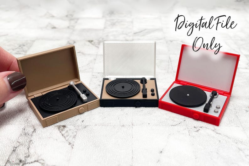 1/12 Scale Miniature Record Player - Digital STL File - Etsy