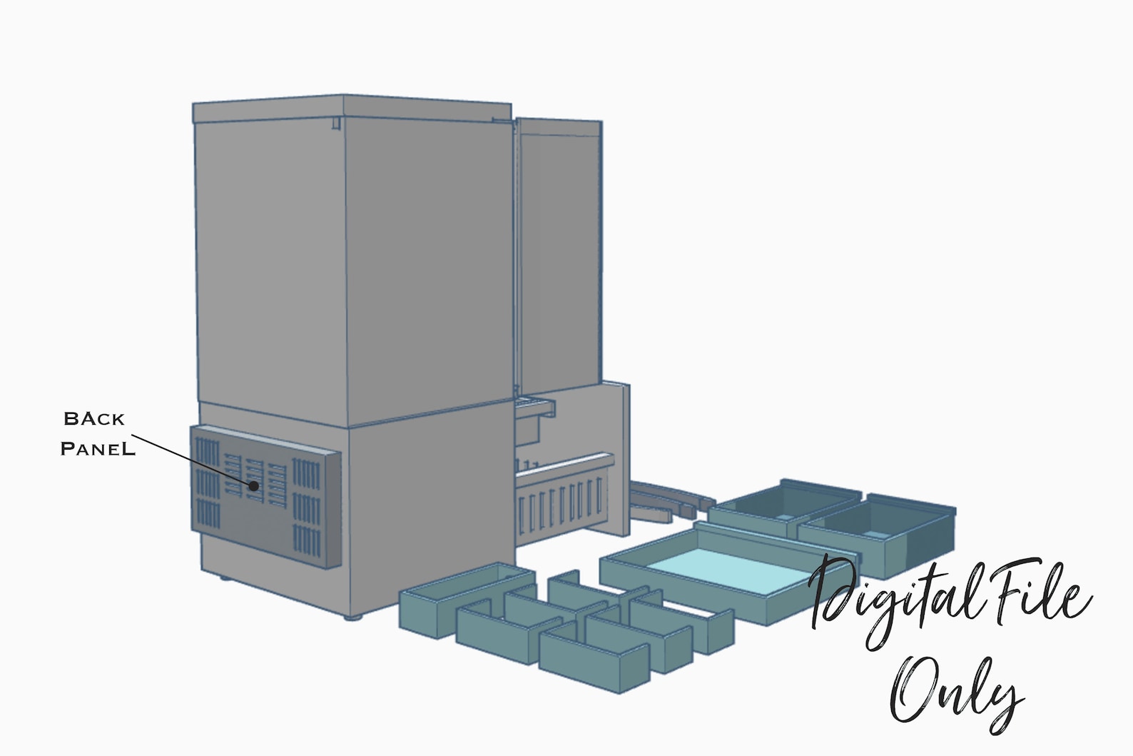 1/12 Scale Miniature Refrigerator Digital STL File Digital Download - Etsy