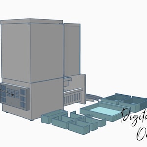1/12 Scale Miniature Refrigerator - Digital STL File | Digital Download ...