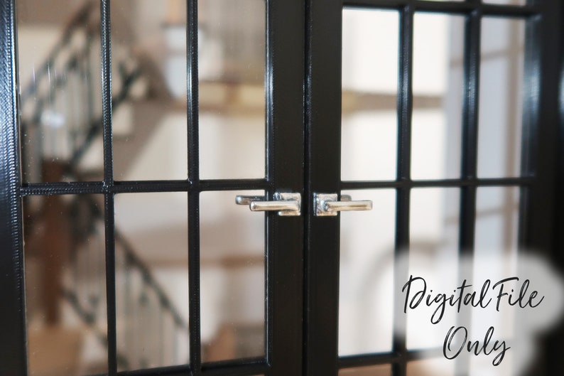 1/12 Scale Miniature French Doors - Digital STL File | Digital Download ...