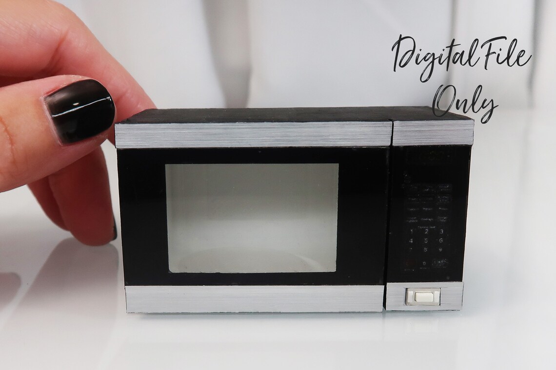 1/12 Scale Miniature Microwave - Digital File - Etsy
