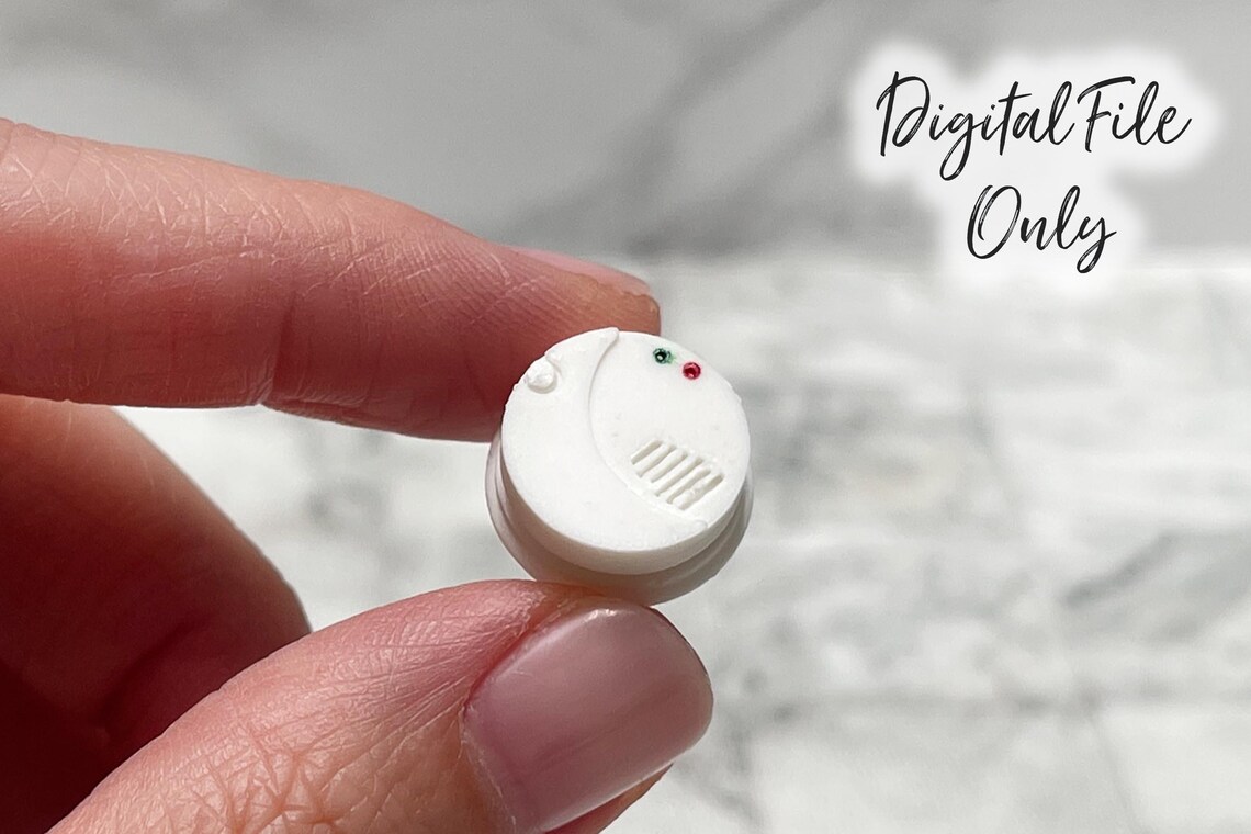1/12 Scale Miniature Smoke Detector - Digital STL File - Etsy