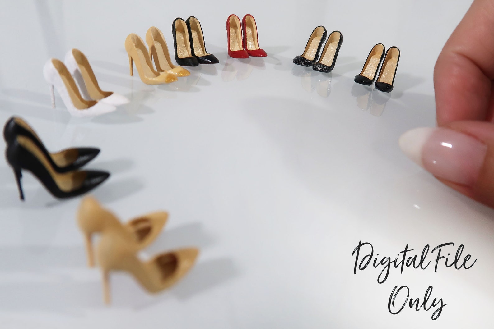 1/12 Scale Miniature High Heel Shoes - Digital STL File - Etsy