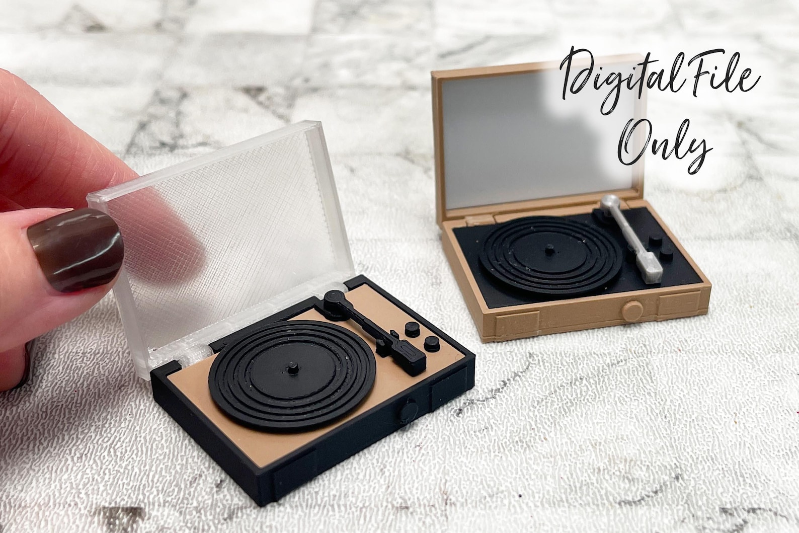 1/12 Scale Miniature Record Player - Digital STL File - Etsy