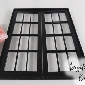 1/12 Scale Miniature French Doors - Digital STL File | Digital Download ...