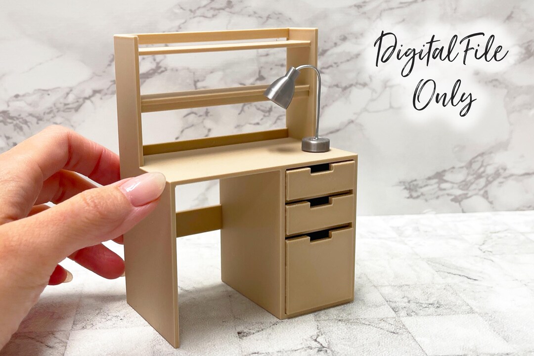 1/12 Scale Miniature Dorm Desk- Digital STL File - Etsy