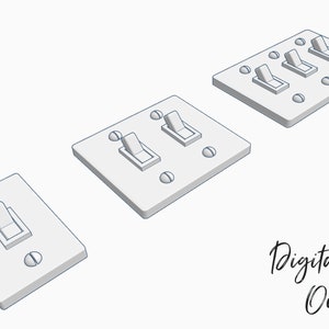 1/12 Scale Miniature Light Switches - Digital STL File - Etsy