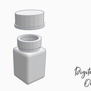 1/12 Scale Miniature Paint Jars - Digital STL File - Etsy