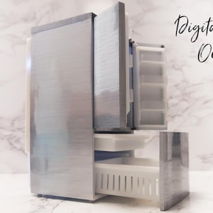1/12 Scale Miniature Refrigerator - Digital STL File | Digital Download ...