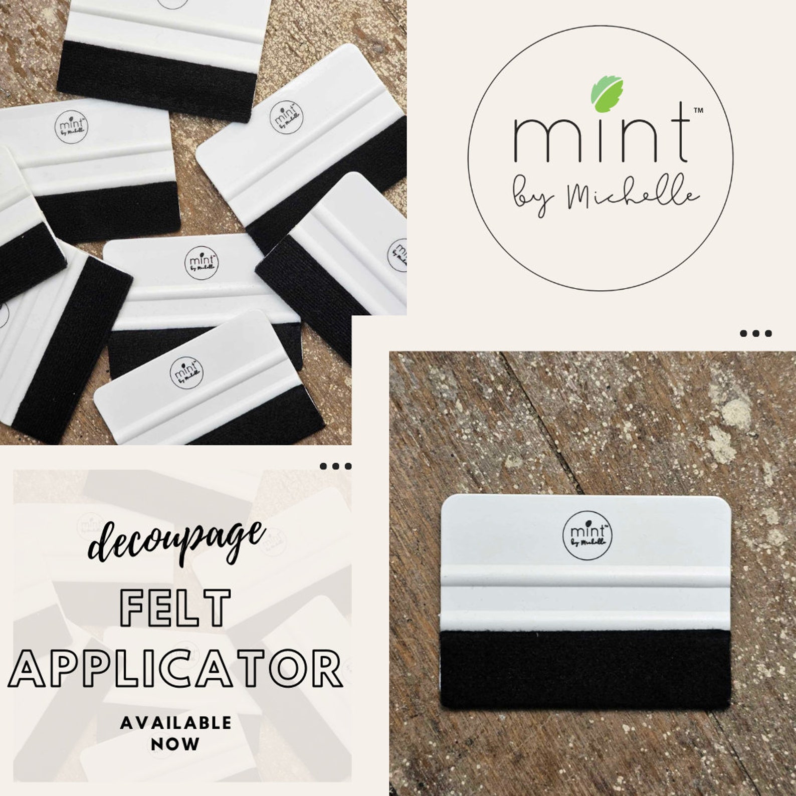 Mint Felt Decoupage Applicator - Mint by Michelle - Etsy