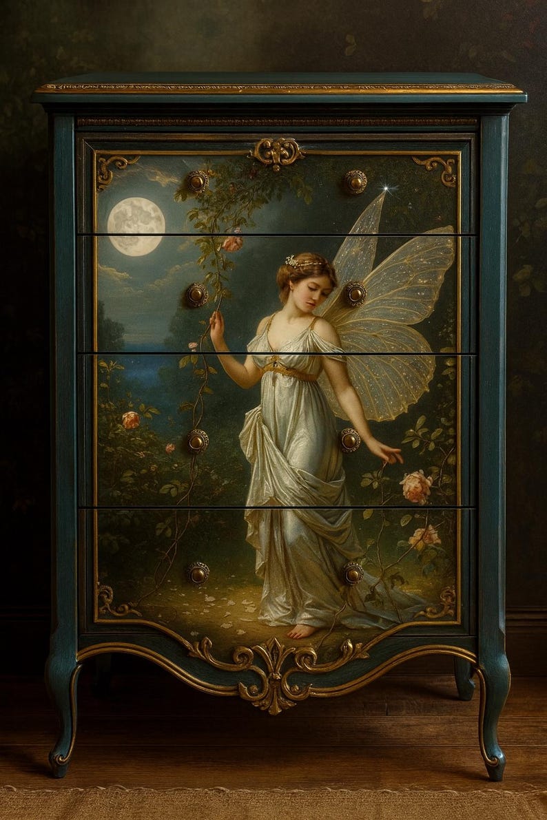 Moon Goddess - Mint Decoupage Paper - Etsy