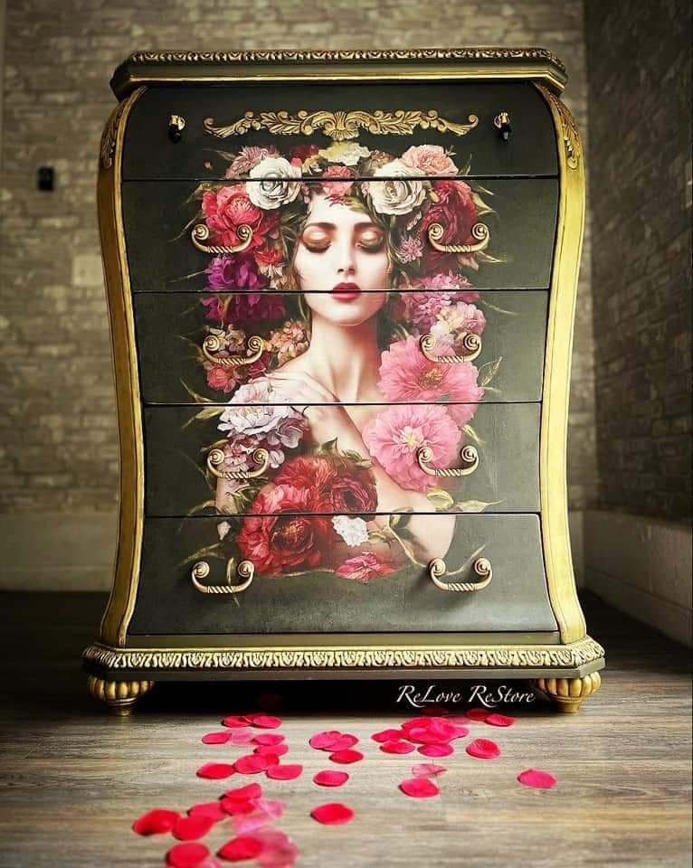 Baroque Flowers Mint Decoupage Paper - Etsy