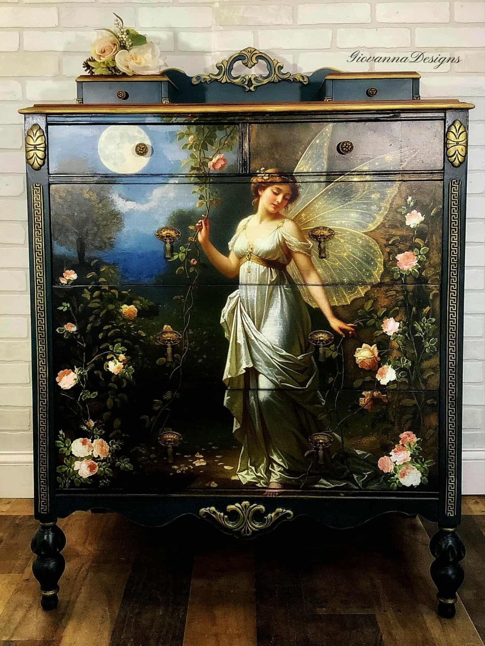 Moon Goddess - Mint Decoupage Paper - Etsy