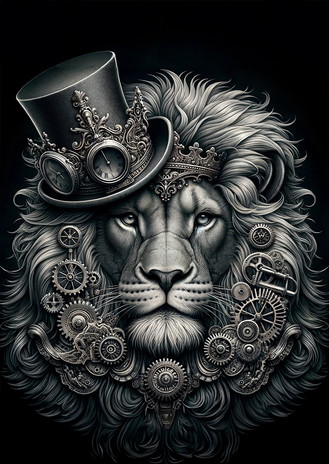 Leonardo Lion - Mint Decoupage Paper - Etsy