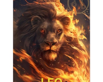 Leo Zodiac Poster - Etsy