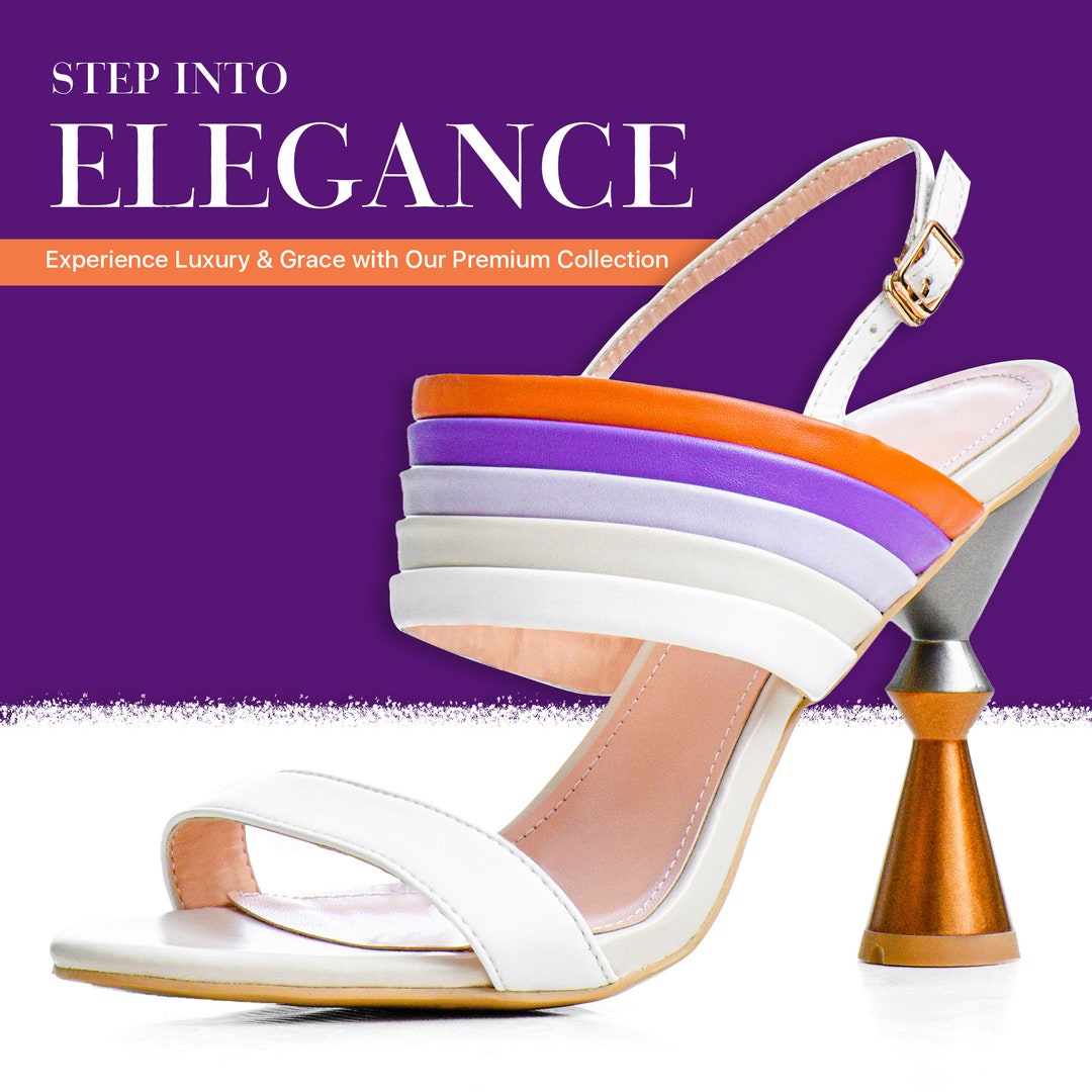 OMBRA Exclusive Slingback Heels for Women Comfortable to Wear With ...
