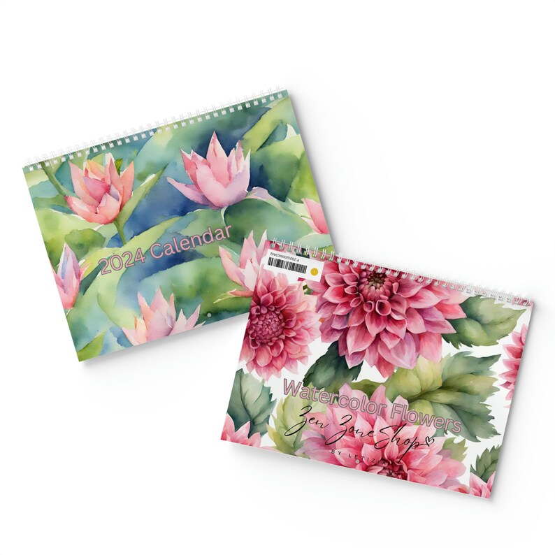 2024 Watercolor Flowers Calendar Perfect for Home Office Decor Gift ...