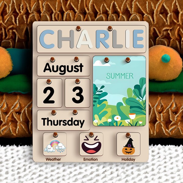 Montessori Calendar for Kids - Etsy