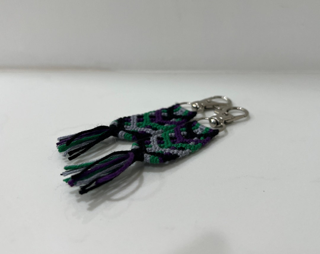 Stray Kids Oddinary Macrame Keychain, Purple to Green Gradient Keychain ...