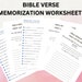 Bible Verse Memorization Worksheet, Scripture Memory Printable ...