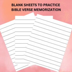 Bible Verse Memorization Worksheet - Etsy