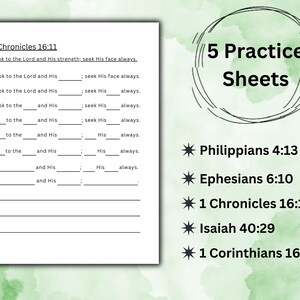 Bible Verse Memorization Worksheets Memorize Scripture Fill in the ...