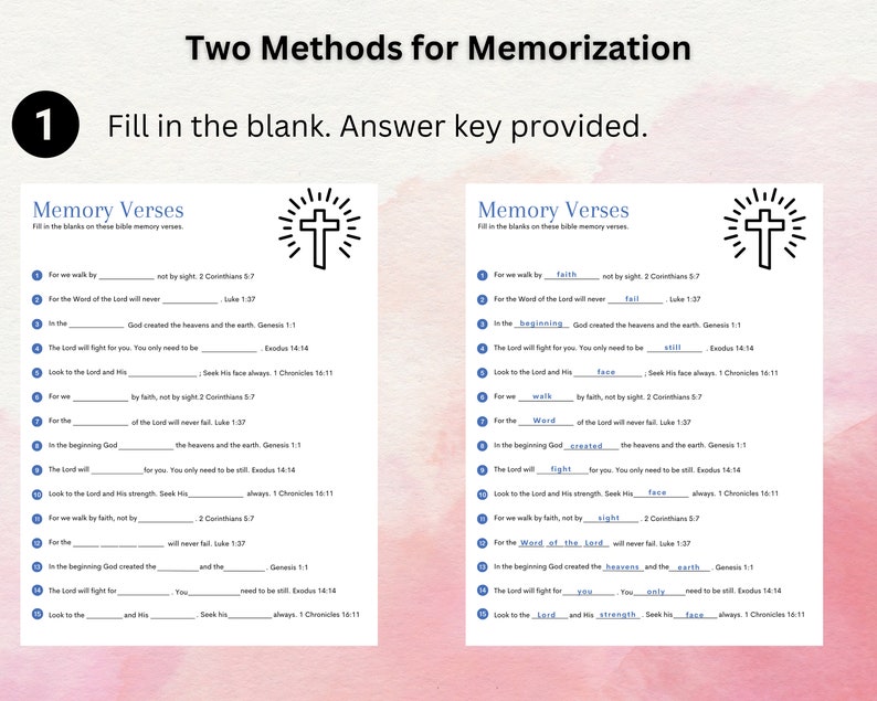 Bible Verse Memorization Worksheet, Scripture Memory Printable ...