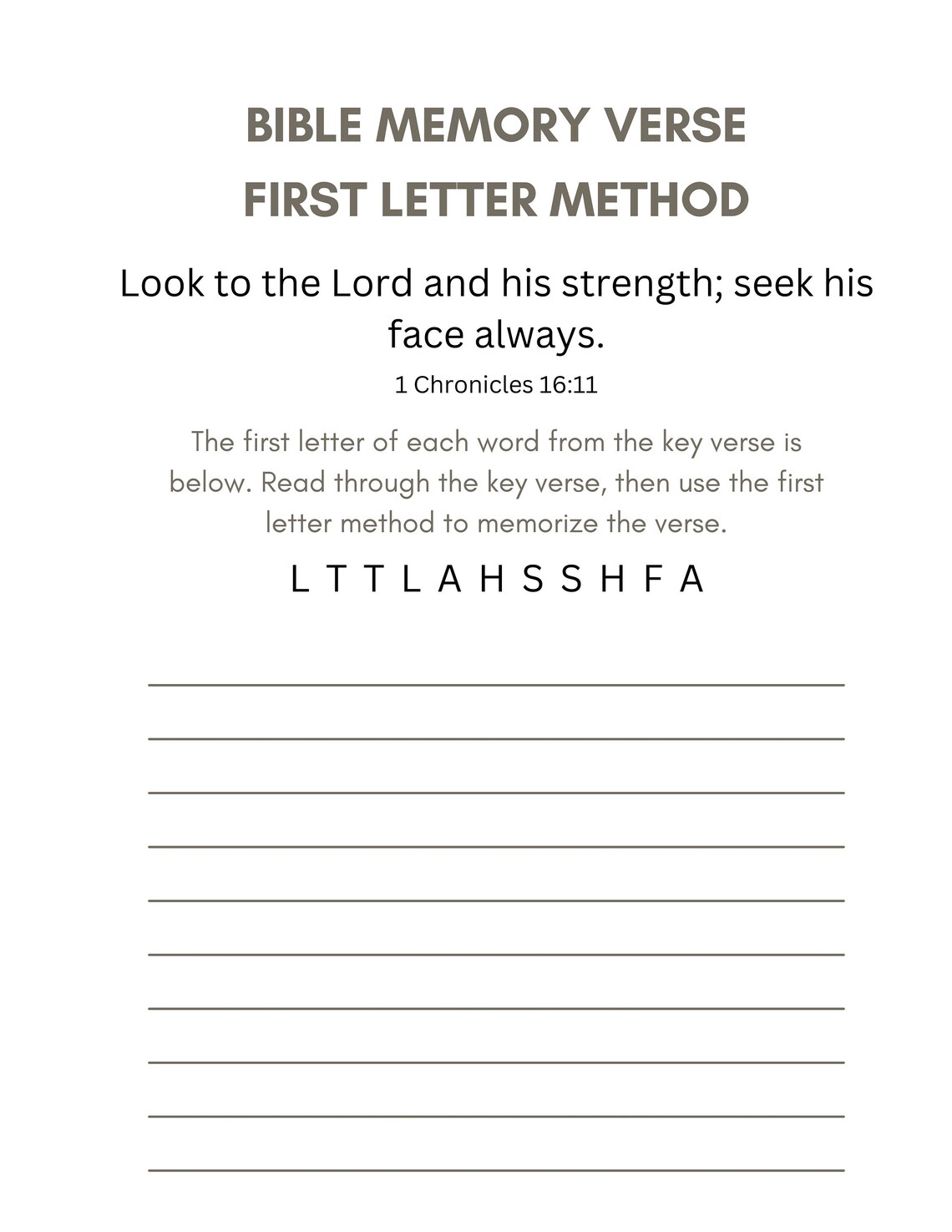 Bible Verse Memorization Worksheet, Scripture Memory Printable ...