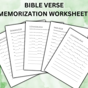 Bible Verse Fill in the Blank Worksheets - Etsy