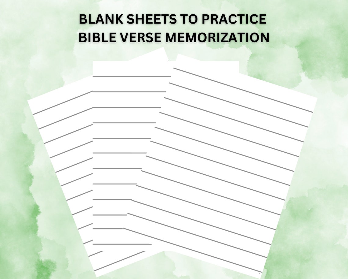 Bible Verse Memorization Worksheets Memorize Scripture Fill in the ...