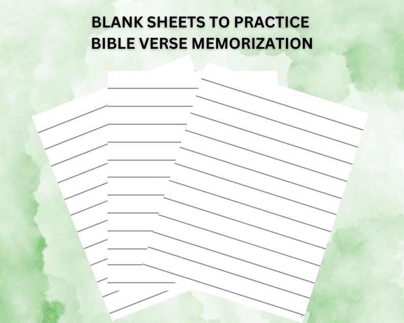Bible Verse Memorization Worksheets Memorize Scripture Fill in the ...