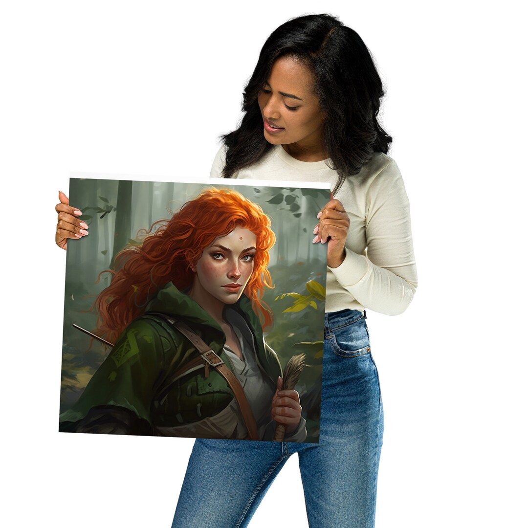 Shapeshifting Wanderer: Female Ranger Changeling Art Print - Etsy