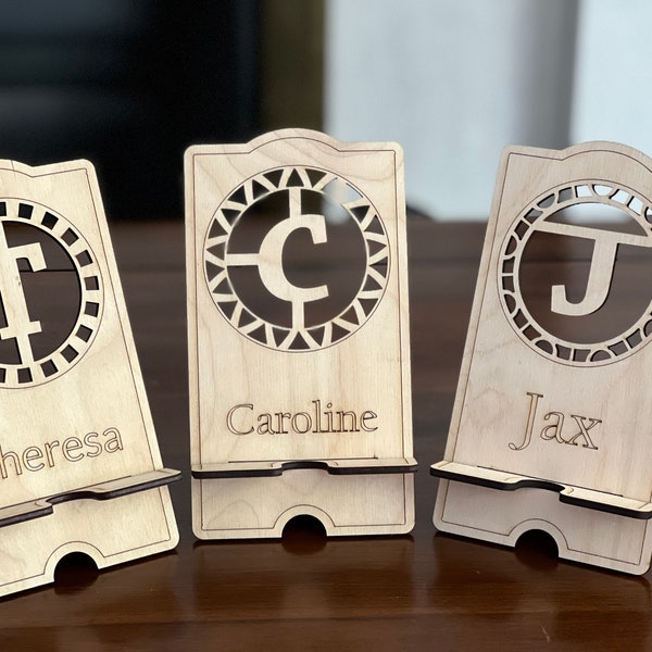 Wooden Phone Stand - Etsy UK