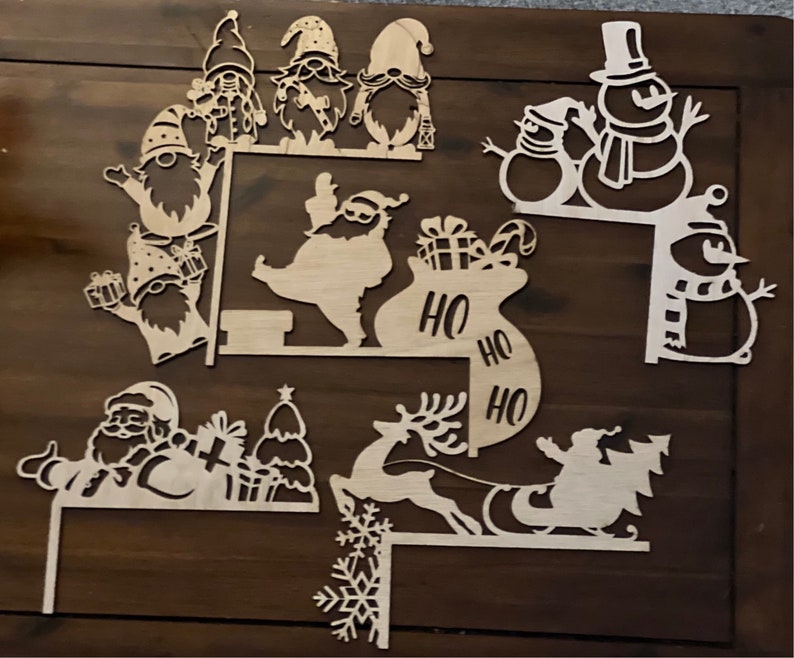 Christmas Wooden Door Frame Decoration, Xmas Decor - Etsy